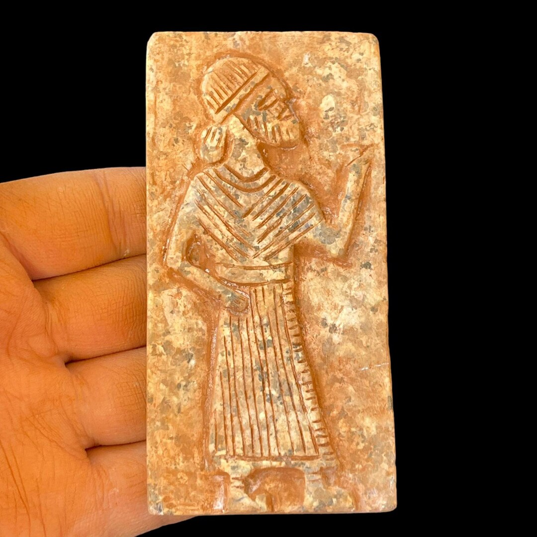 Ancient Stone Tile: Middle Eastern King Carving - Etsy
