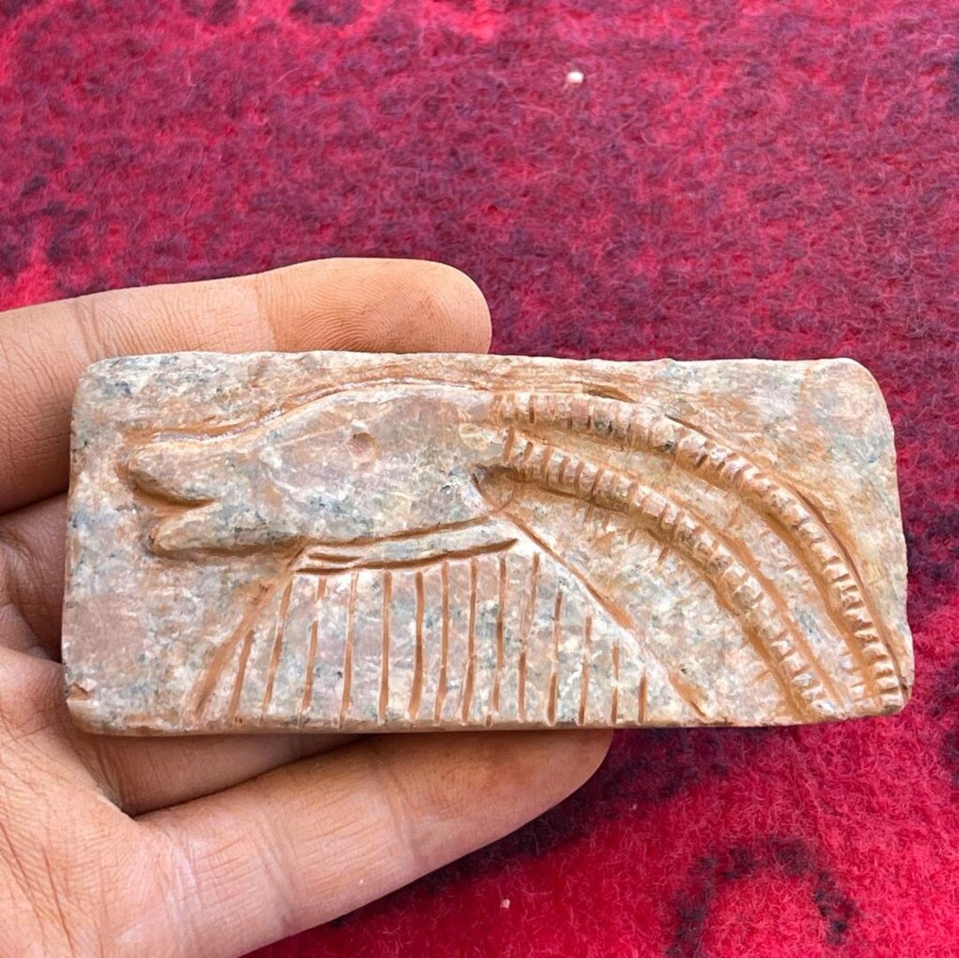Ancient Middle Eastern Stone Tile Relief: Animal Head Engraving - Etsy