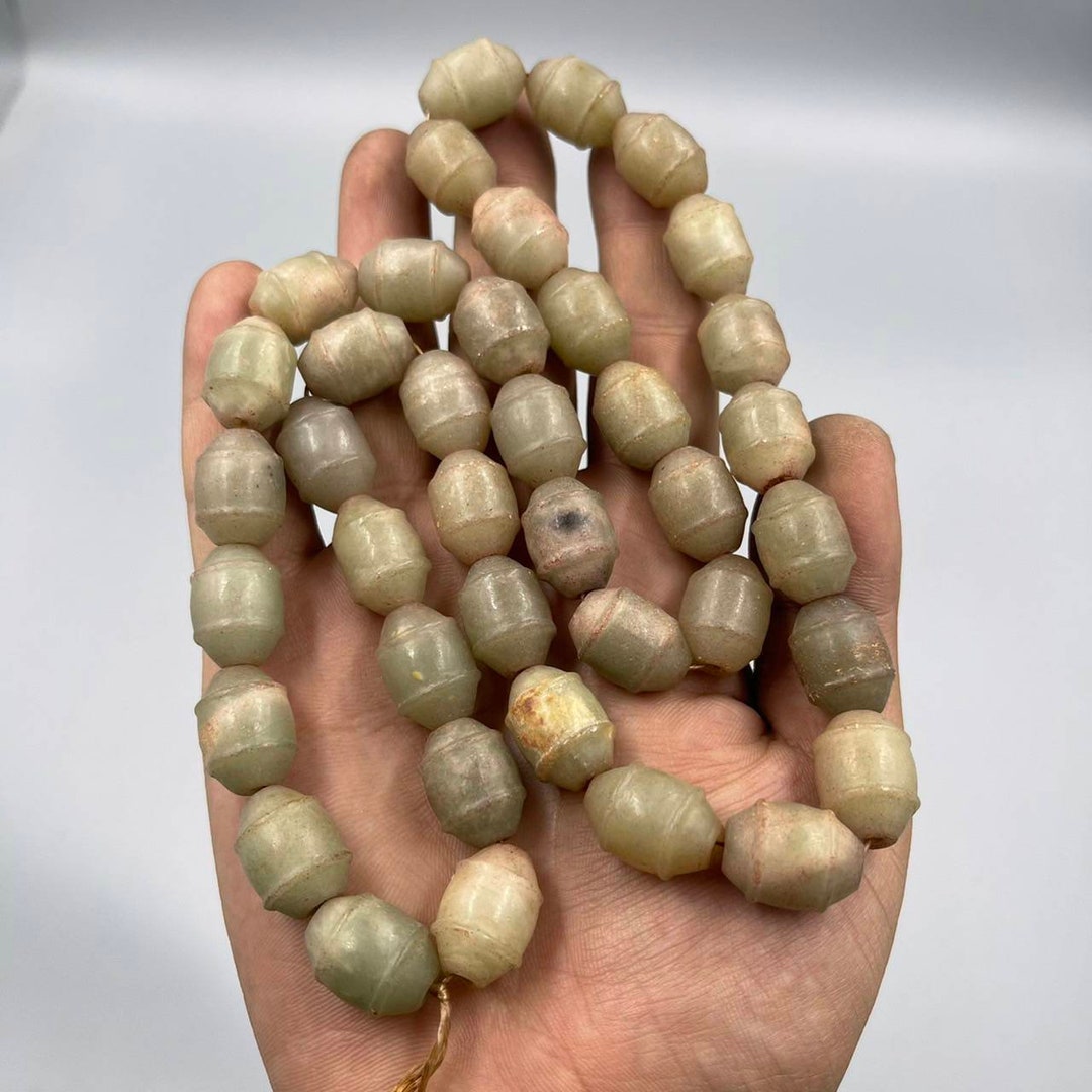 Ancient Chinese Tang Dynasty Jade Stone Beads Lot Beads for Jewelry ...
