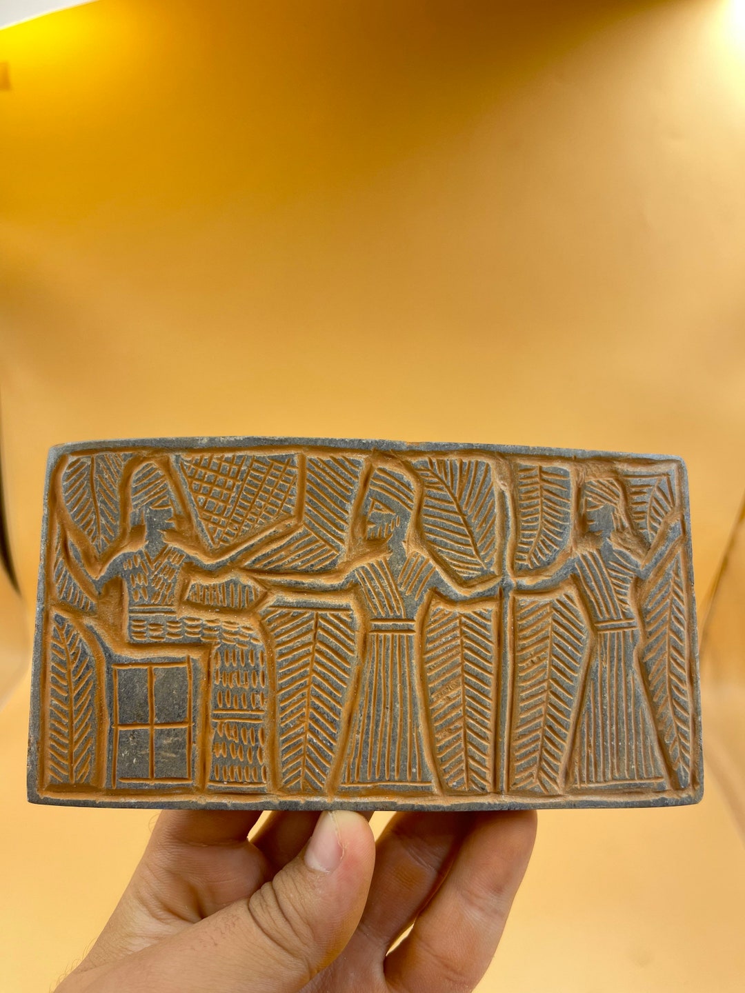 Unique Ancient Near Eastern Stone Warrior Depicting Historic Antique ...