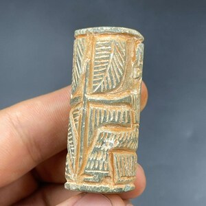 Circa 250BC Ancient Near Eastern Old Rare Stone Cylinder Seal Stamp ...
