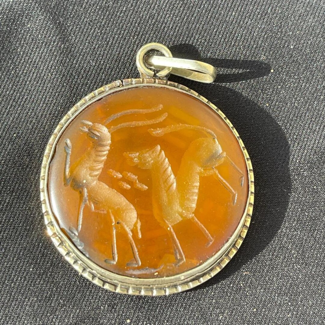 Afghanistan Old Carnelain Agate Intaglio Animals Engraving Stone and ...
