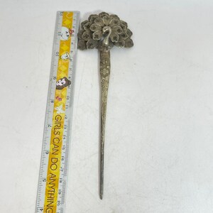 Very Rare Ancient Chiness Bronze Unique Big Hair Pin With Peacock on ...