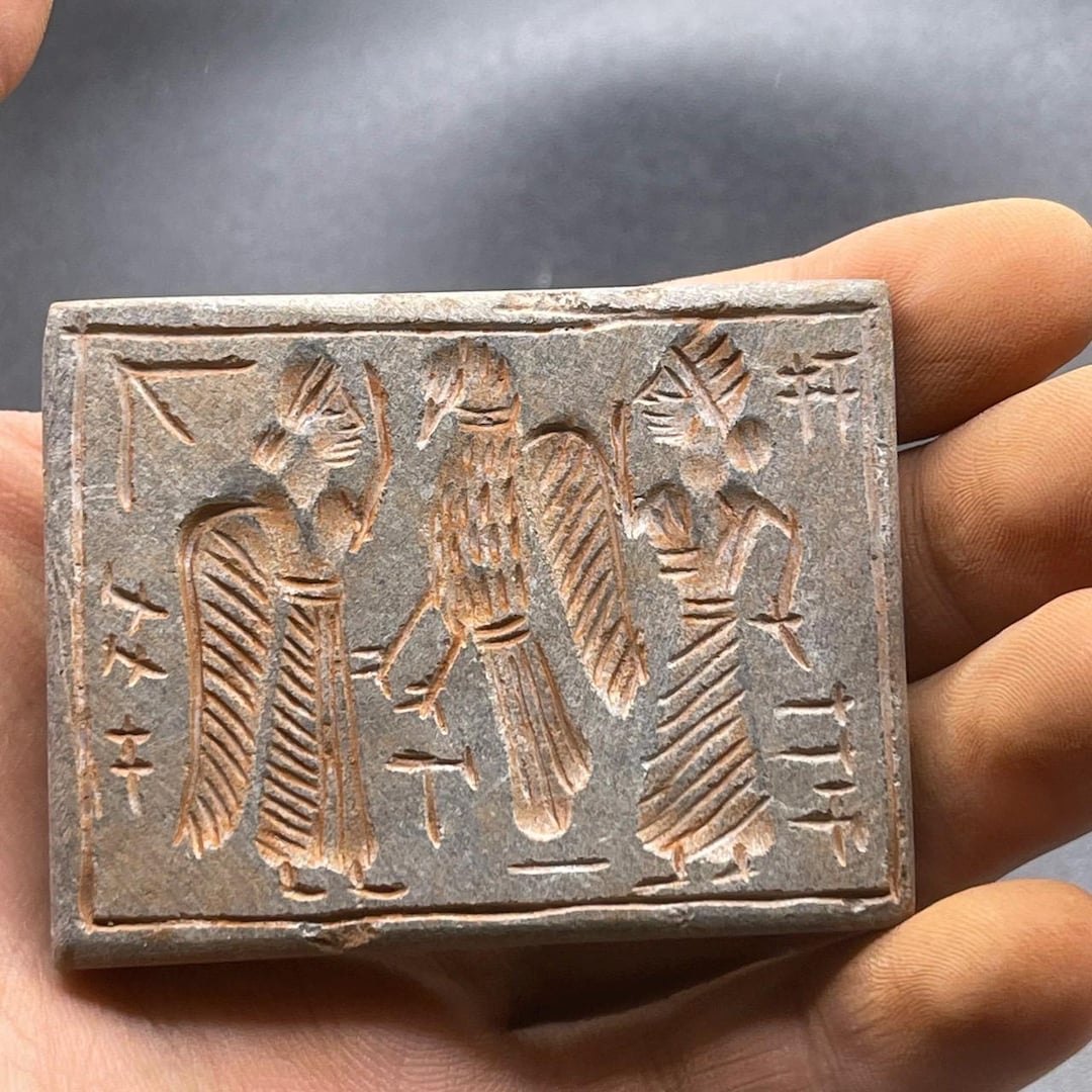 Unique Ancient Near Eastern Old Stone Tile With Roman Warriors Motives ...