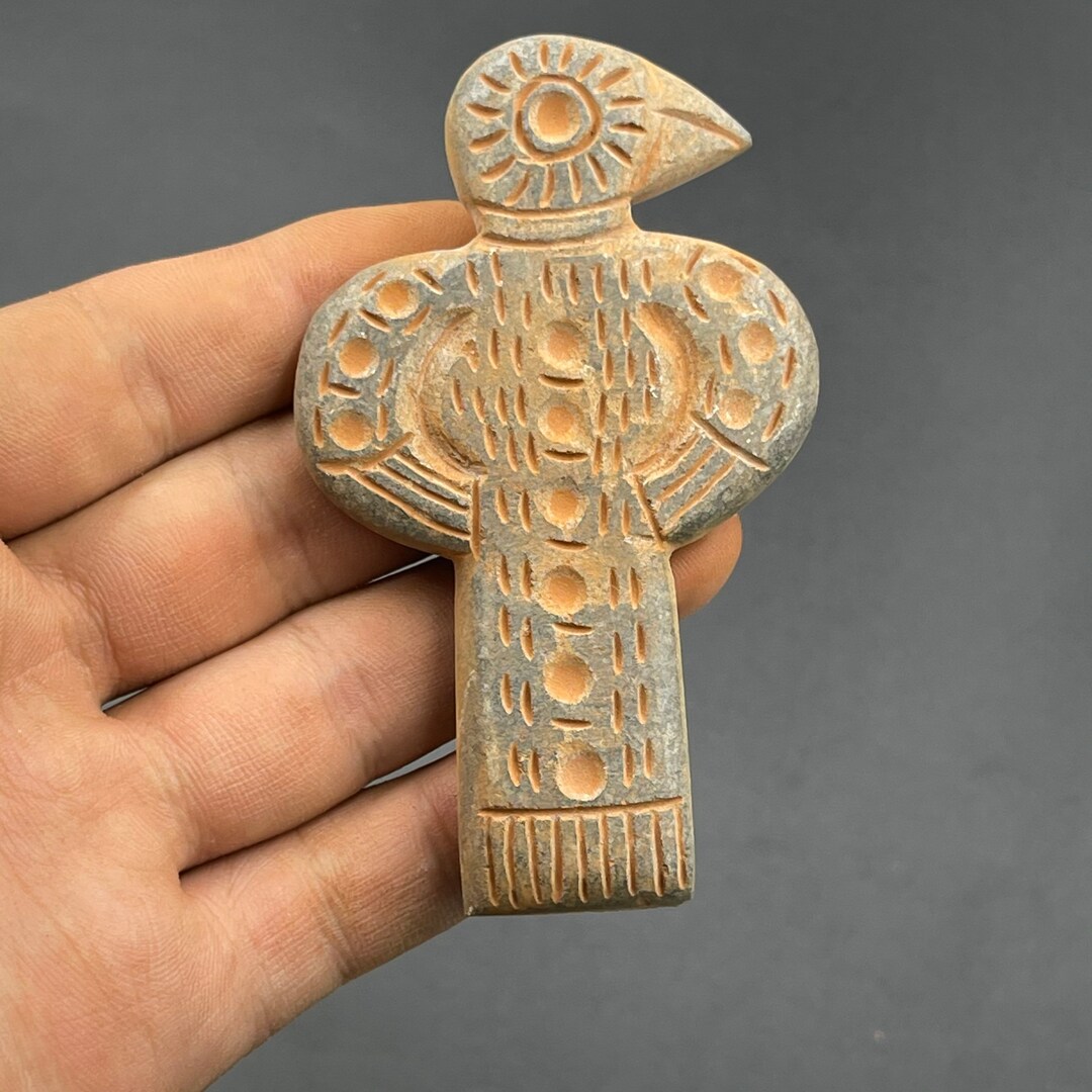 Ancient Near Eastern Impressive Large Bactrian Chlorite Stone Carving ...