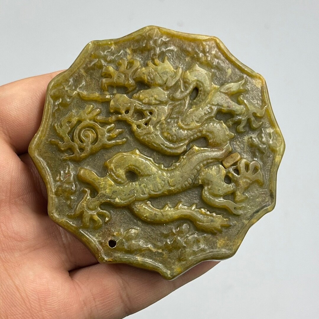 Unique Ancient Near Eastern Old Jade Stone Mythical Beast Depicting ...