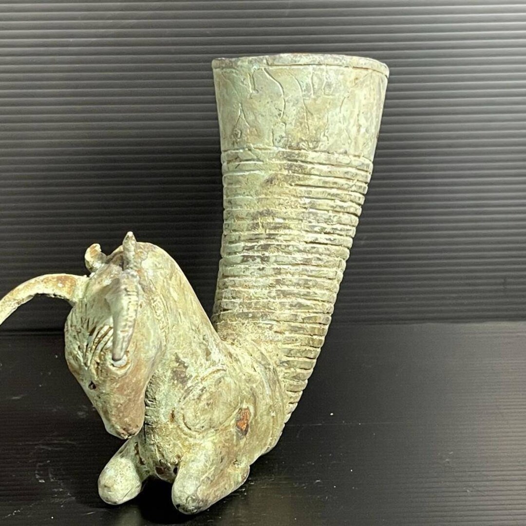 500BCE Extremely Rare Ancient Persian Bronze Vassel Rhyton in the Form ...