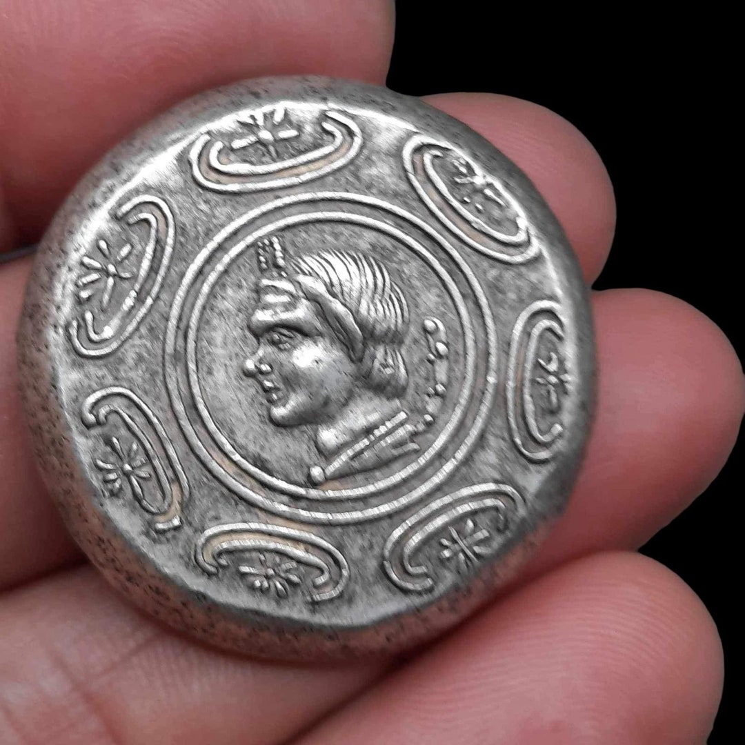 Unique Ancient Roman Greek Bronze Rare King Face Coin - Etsy