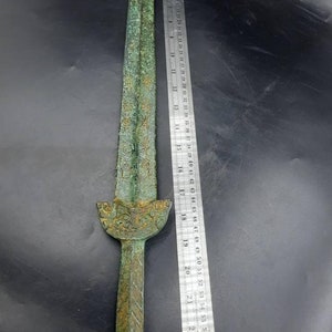 Ancient Near Eastern Bronze Sword: Figurine Handle, Rare Patina - Etsy