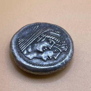 Unresearched Ancient Roman King Face Bronze Unique Tetradrachm Coin ...