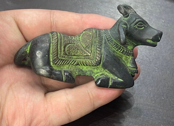 Unique Ancient Persian bronze Cow Statue - Gem
