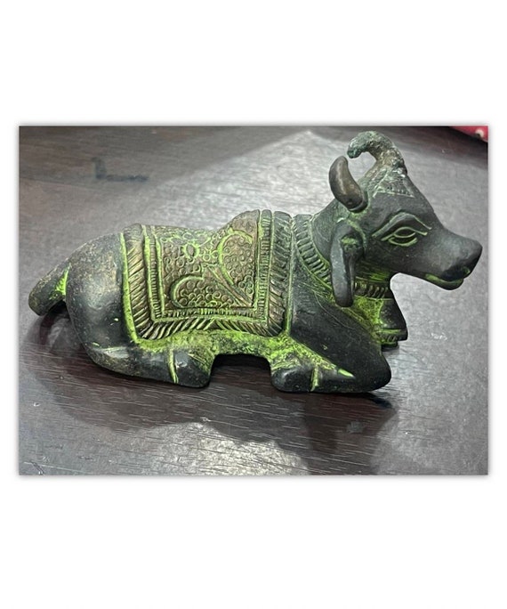 Unique Ancient Persian bronze Cow Statue - Gem