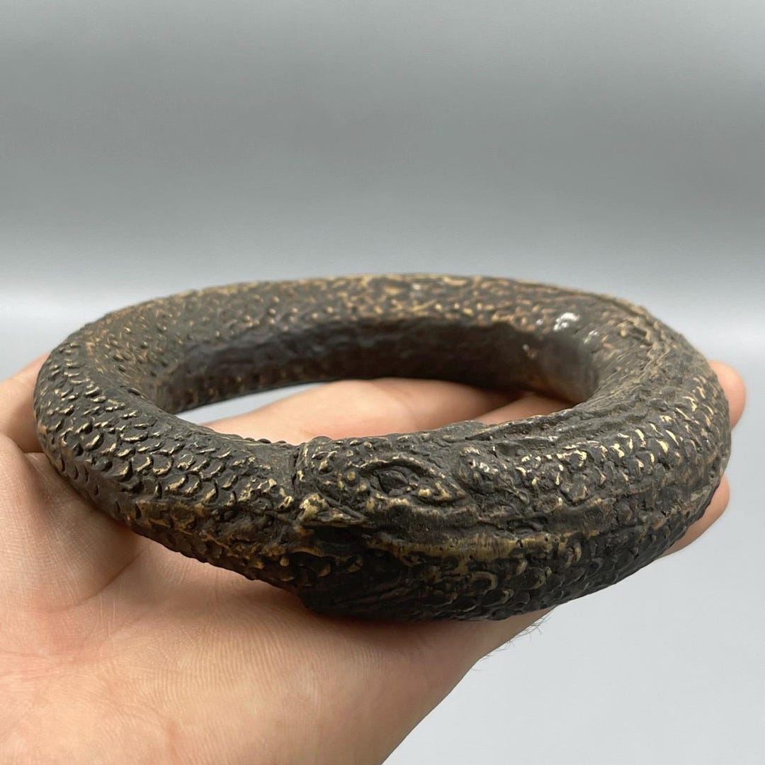 Unique Ancient Roman Bronze Dietly Snake Carved Bangle Bracelet - Etsy
