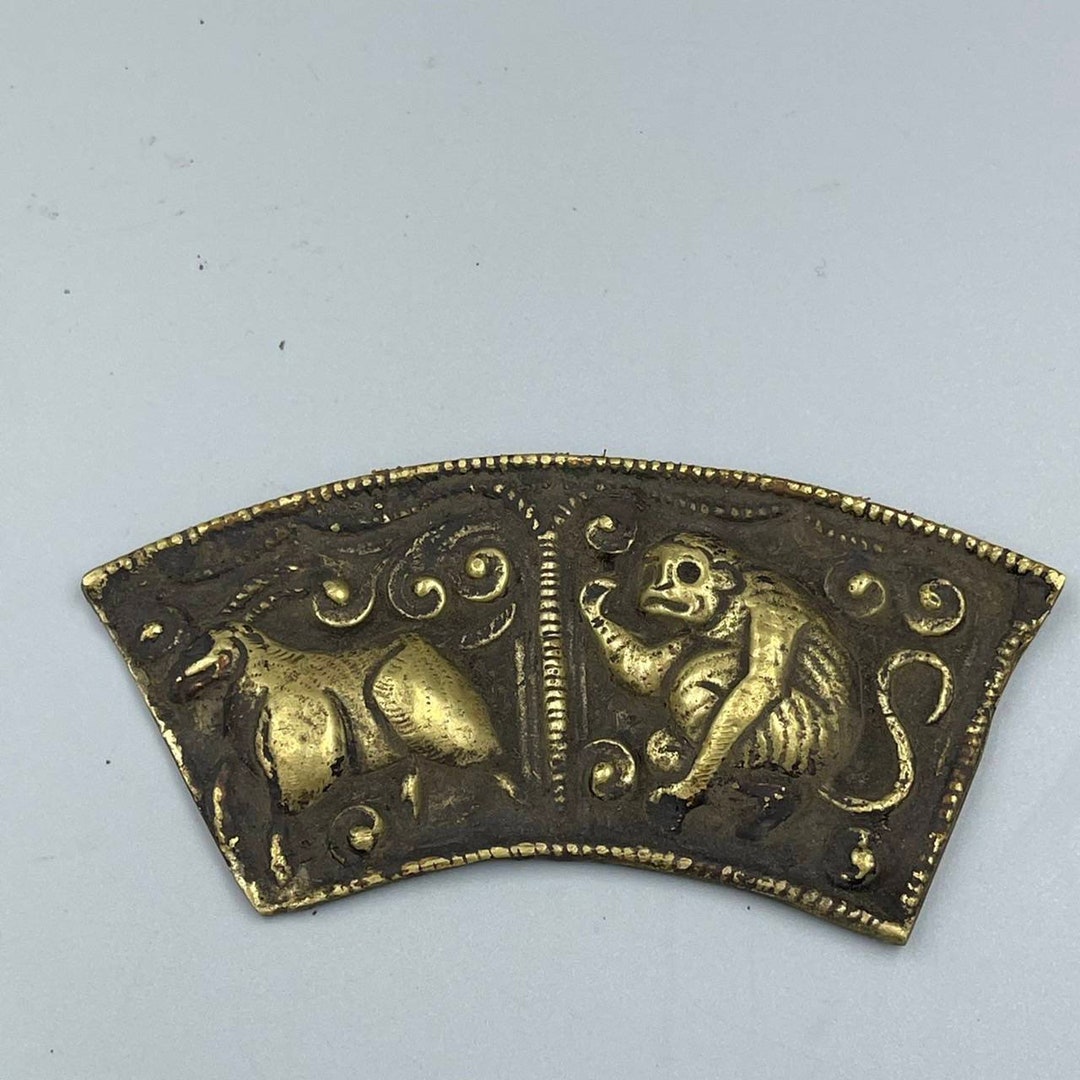 Unique Ancient Near Eastern Hand Beaten Old Bronze Wild Animals ...