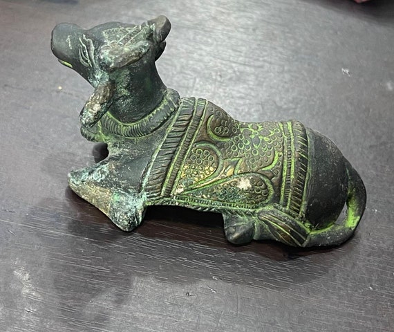 Unique Ancient Persian bronze Cow Statue - Gem