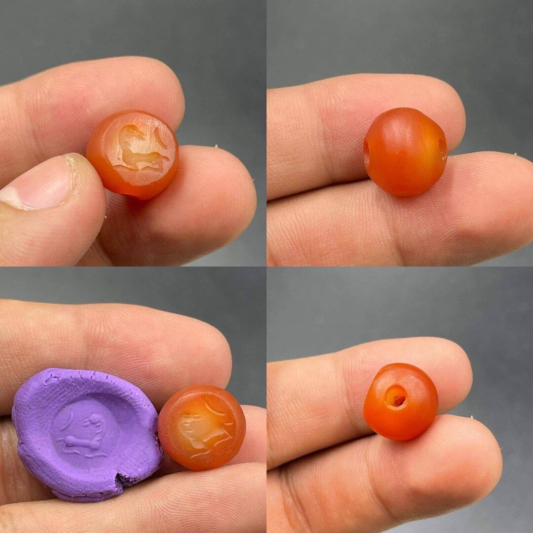 Ancient Roman Carnelian Agate Animal Engraved Intaglio Seal - Etsy