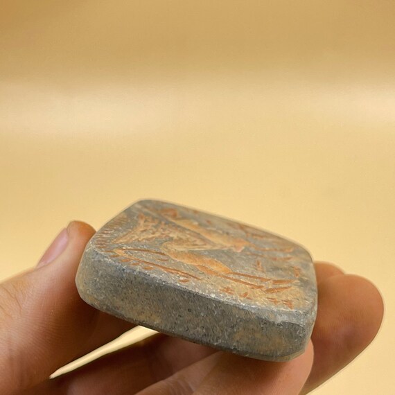 Historic Ancient Near Eastern Stone Mythical Beast en… - Gem