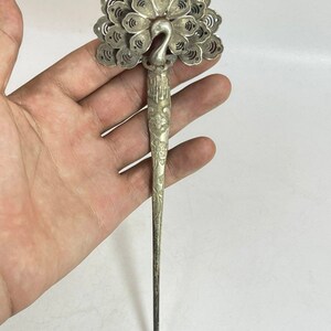 Very Rare Ancient Chiness Bronze Unique Big Hair Pin With Peacock on ...