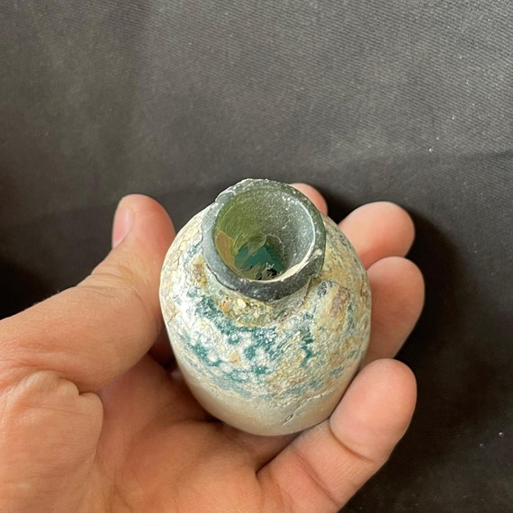 Afghanistan old ancient Roman Irdescent glass bottle - Gem