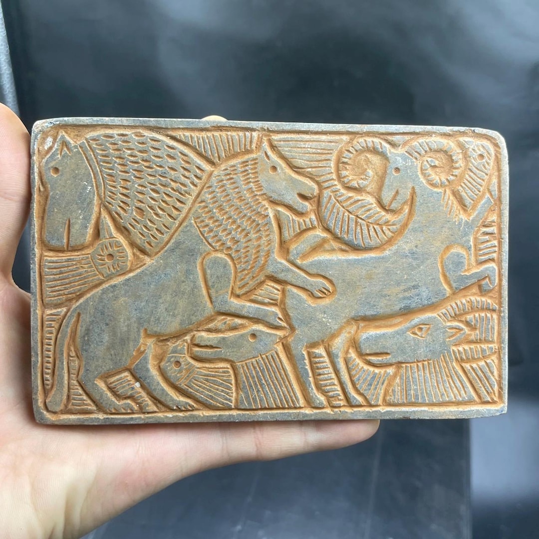 Genuine Ancient Near Eastern Old Stone Animals Engravings Tablet - Etsy