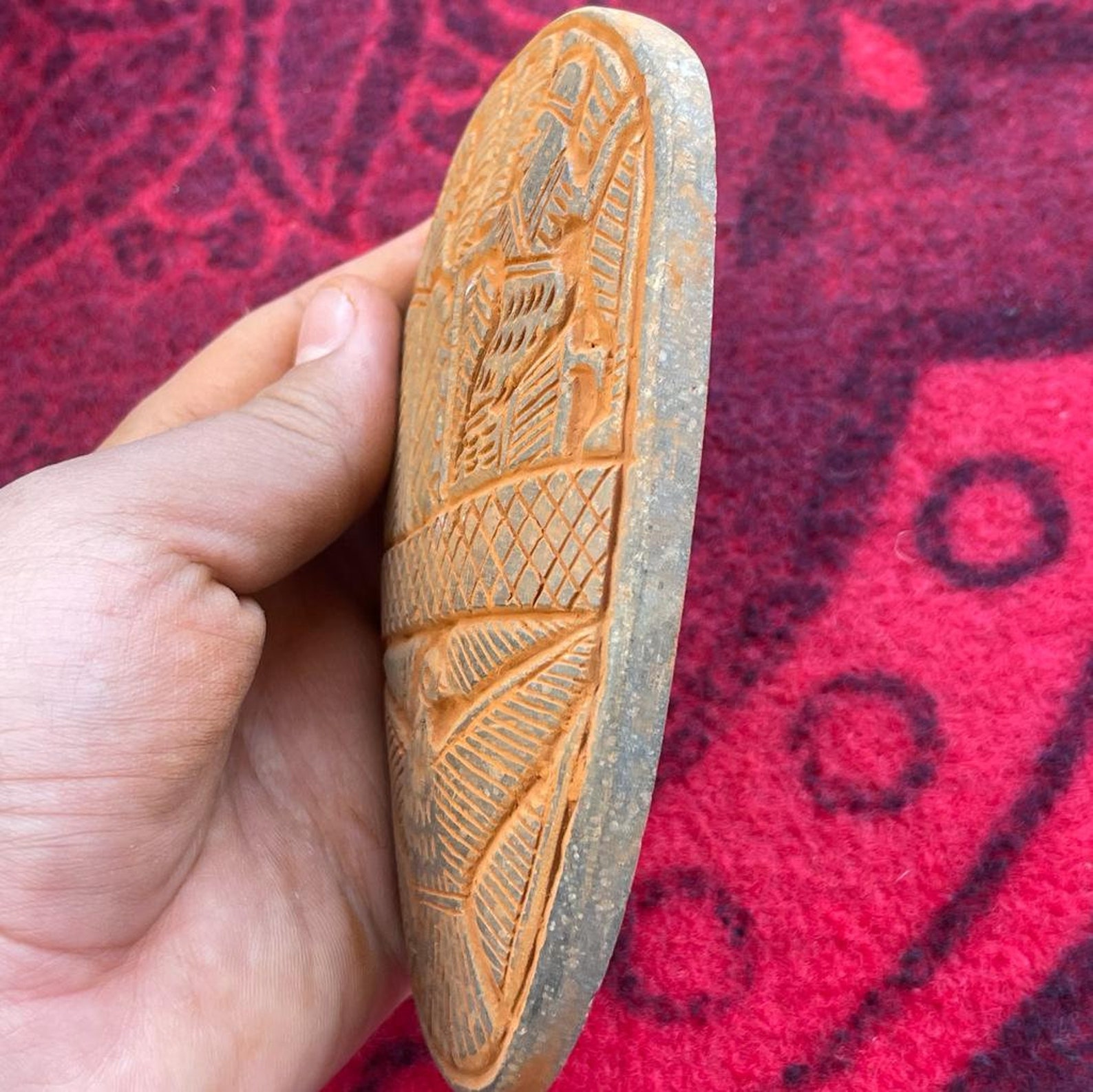 Unique Ancient Middle Eastern Sumerian Stone Kings Bird Engraving Tile ...