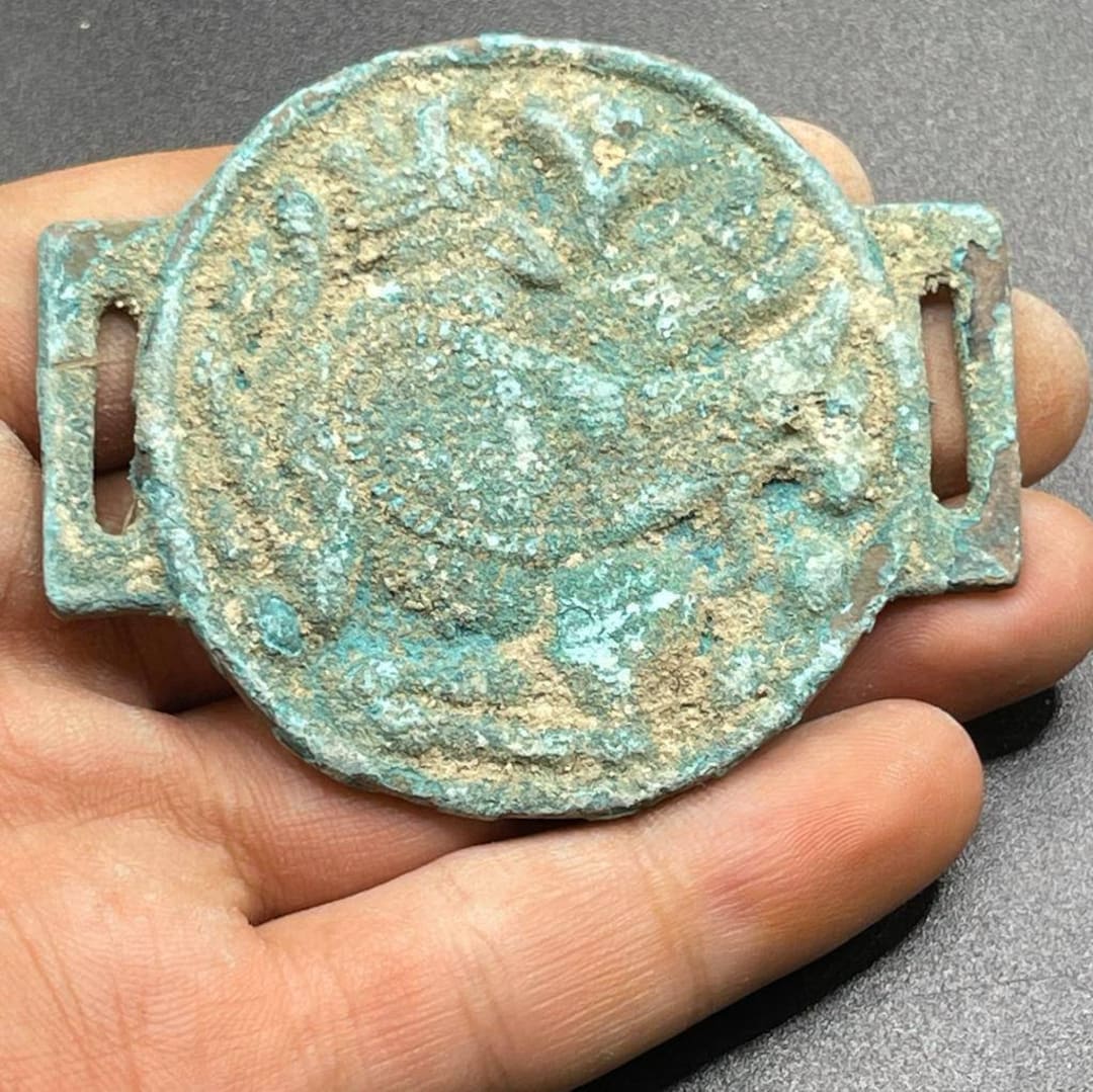 Extremely Rare Ancient Bacteria Bronze Buckle Indo Greek Bactrain ...