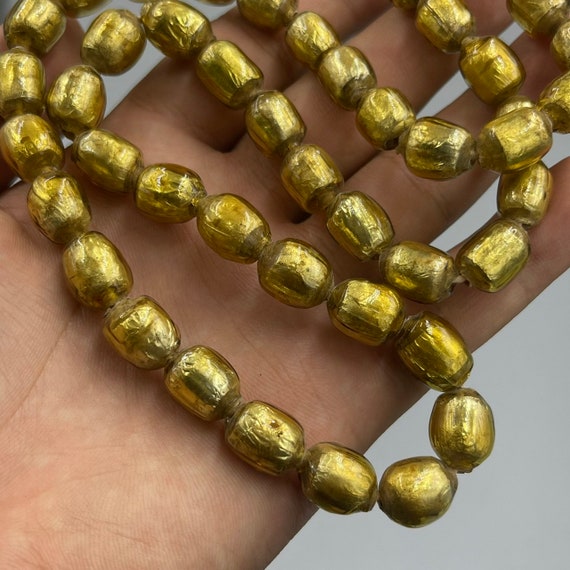 Beautiful Ancient Roman Gold Gilded Glass Beads Neckl… - Gem
