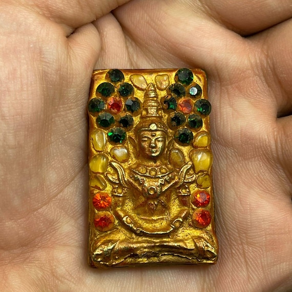 Antique Green Jade Thai Amulet Powerful Somdej LP Tog… - Gem