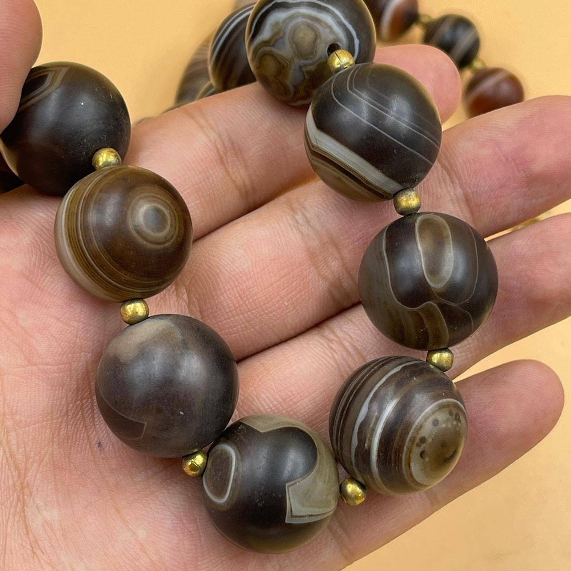 Authentic Antique Old Suleimani Haqiq Stone Ancient Eye Banded - Etsy