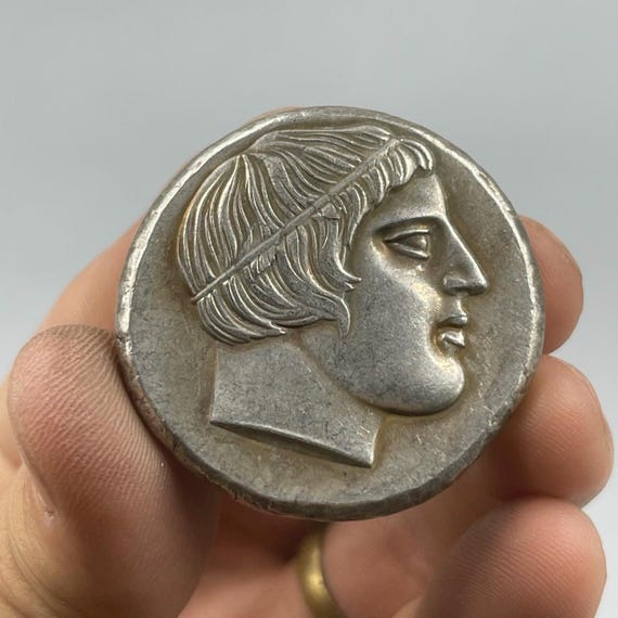 Unresearched Ancient Greek rare bronze coin nobleman … - Gem