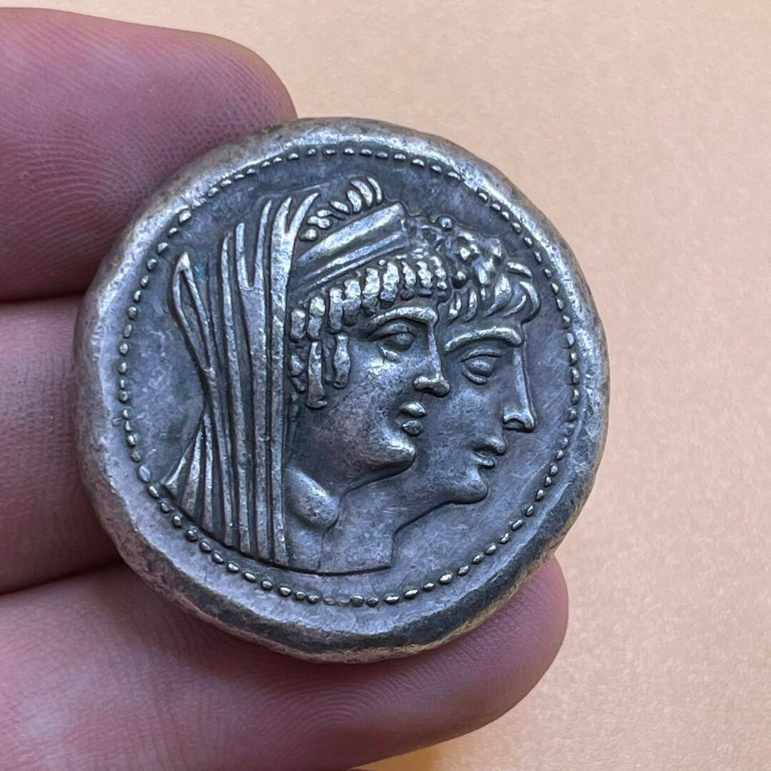 Unresearched Ancient Roman King Face Bronze Unique Tetradrachm Coin ...