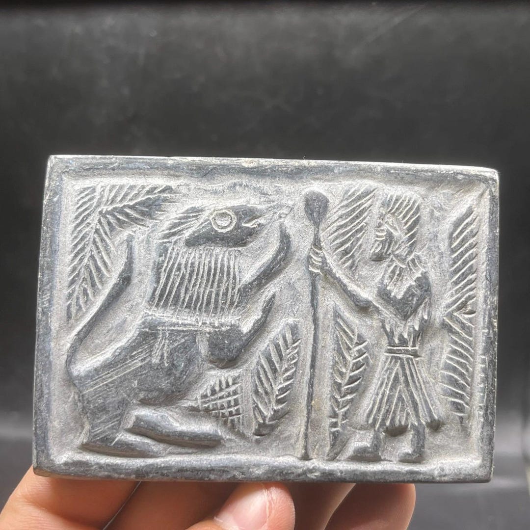 Ancient Near Eastern Stone Carving Historical Antique Mythical Beast ...
