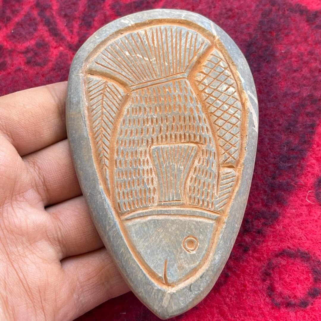 Unique Ancient Near Eastern Old Stone Fish Engraving Tile Tablet - Etsy