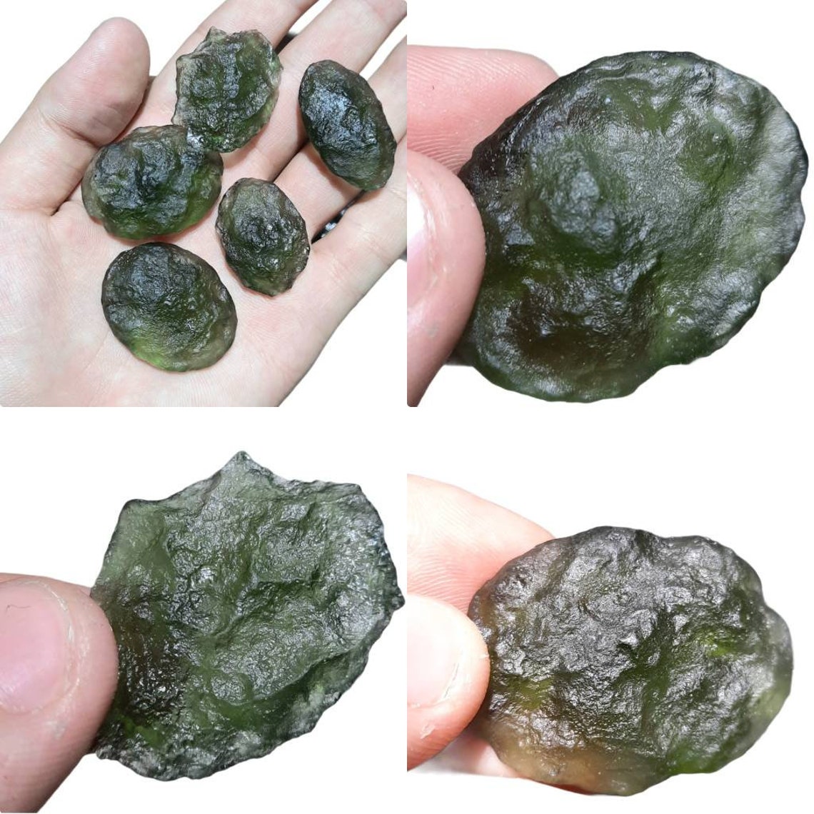 1 Large Piece Natural Certified Moldavite Crystal / Genuine | Etsy