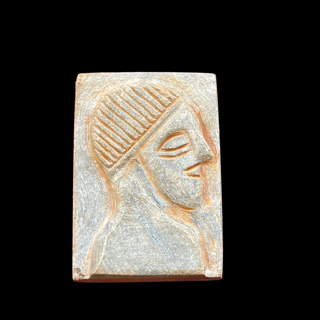 Ancient Near Eastern Chlorite Stone King Carving Tile - Etsy