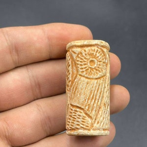 Old Stone Ancient Near Eastern Old Stone Cylinder Seal Stamp Bead ...