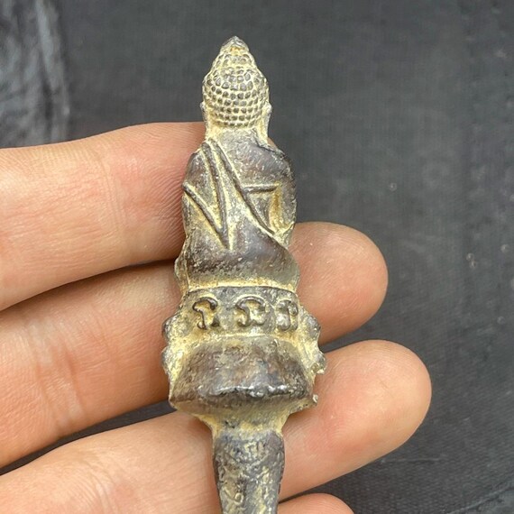 Rare Ancient Tibetan Bronze Buddha Fragment Small Dag… - Gem