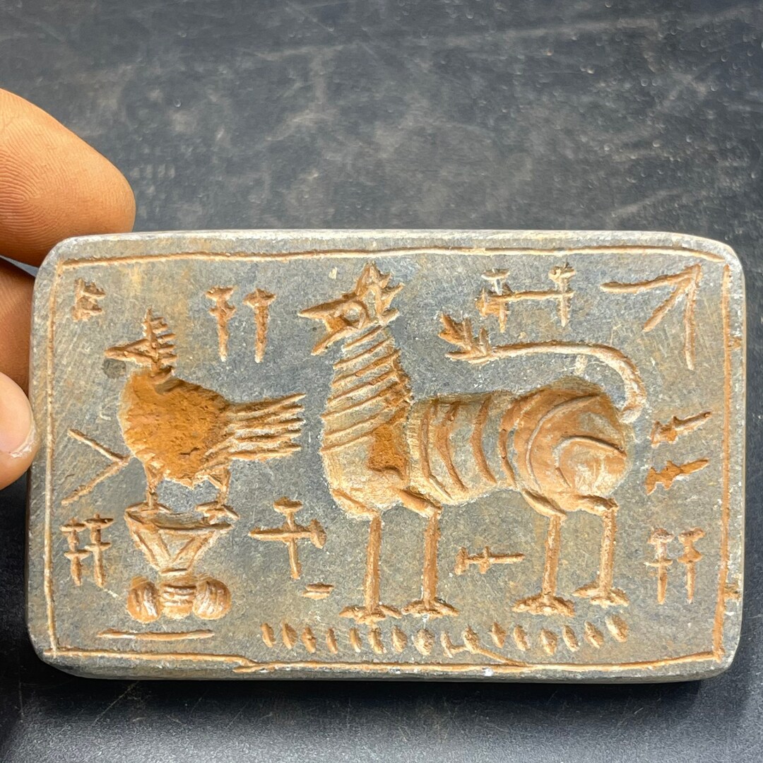 Unique Ancient Near Eastern , Sassanian Old Stone Mythical Beast ...