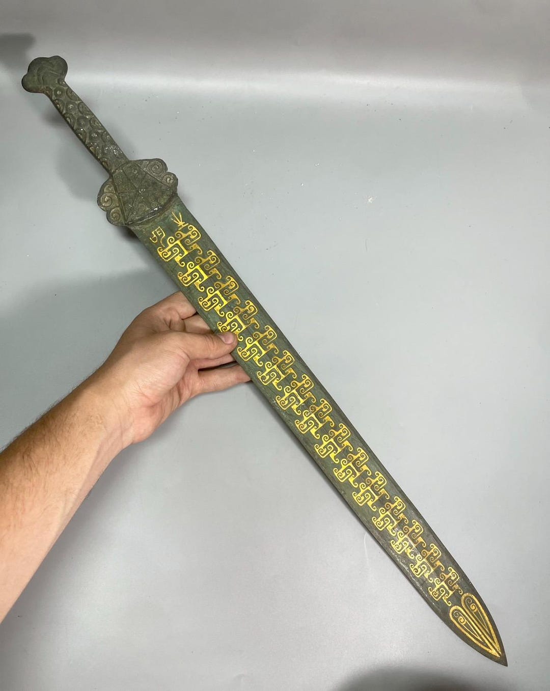 Unique Ancient Roman Gold Gilded Bronze Large Sword / Ancient Sword ...