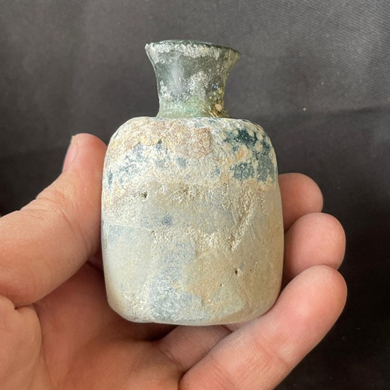 Afghanistan old ancient Roman Irdescent glass bottle - Gem