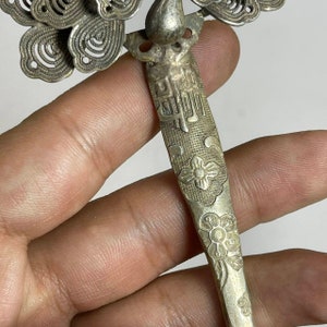 Very Rare Ancient Chiness Bronze Unique Big Hair Pin With Peacock on ...