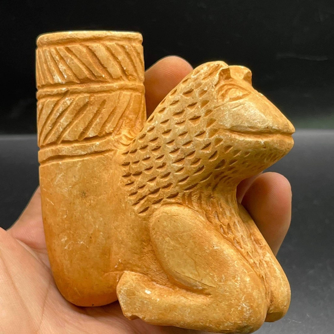 Mesume Quality Ancient Near Eastern Old Stone Rhyton Vassel With Animal ...