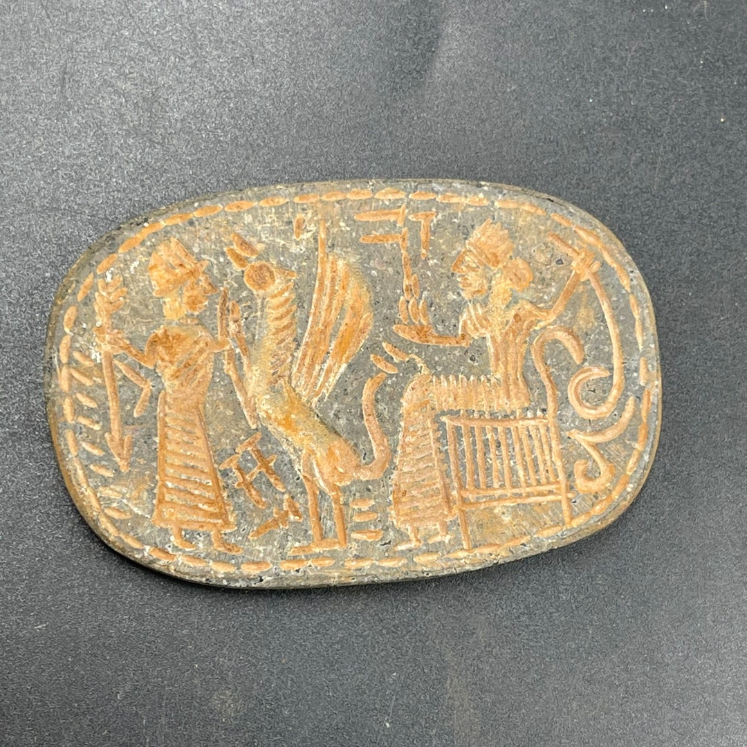 Unique Ancient Near Eastern Civilization Mesopotamia Old Stone Carving ...