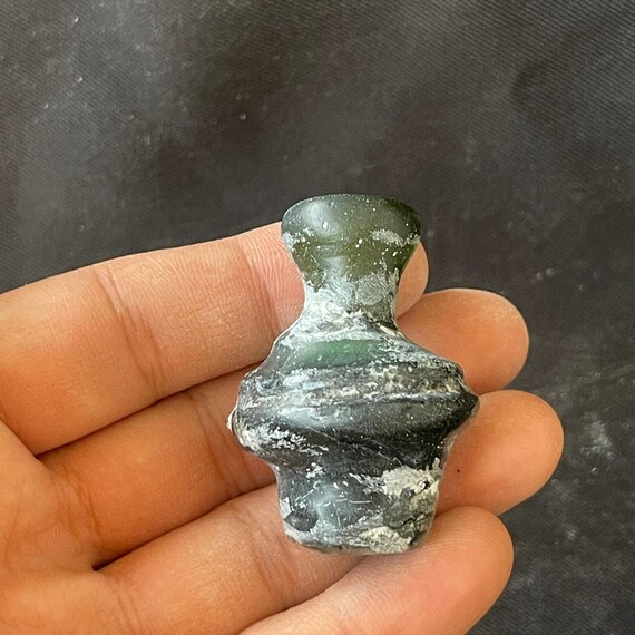 Unique Old Ancient Roman irdescent Blue glass bottle … - Gem