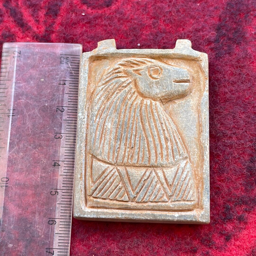 Unique Ancient Stone Carved Animal Head Intaglio Pendant Tile - Etsy