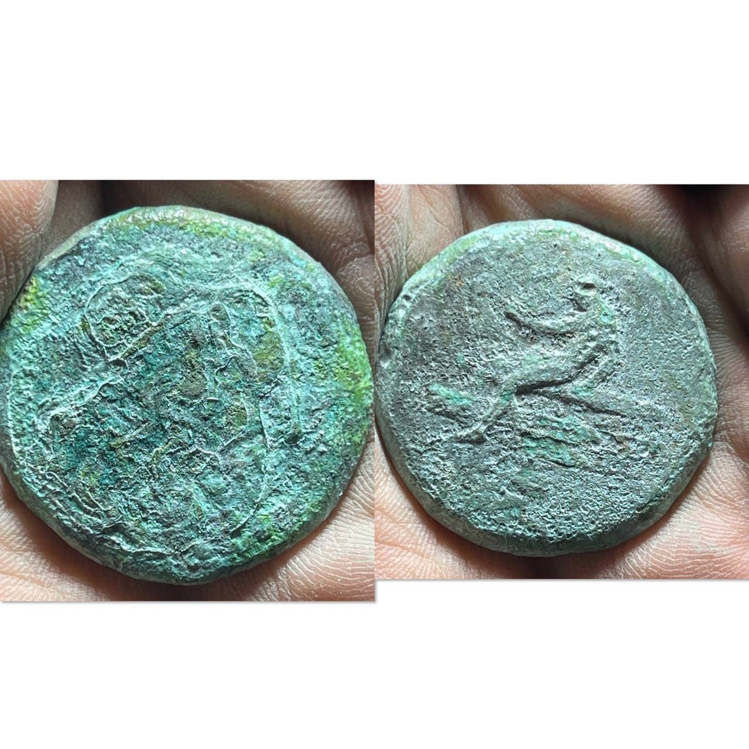 Unique Ancient Roman King Face Intaglio Wonderful Rare Coin With Patina ...