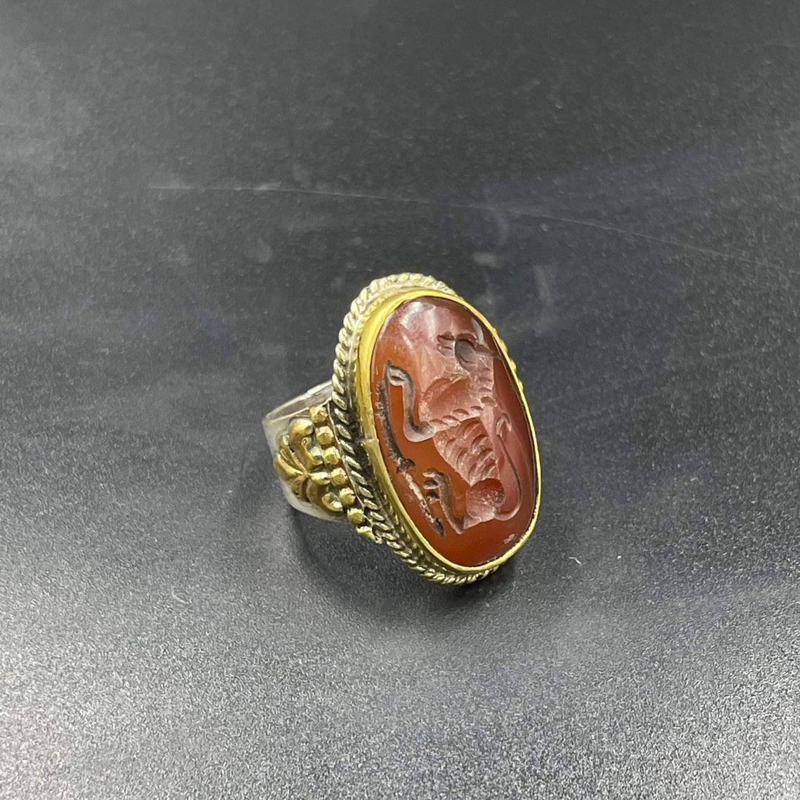 Unique Ancient Roman Old Natural Agate Intaglio Stone Horse Depicted ...