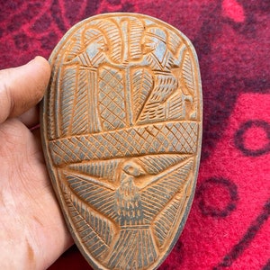 Unique Ancient Middle Eastern Sumerian Stone Kings Bird Engraving Tile ...