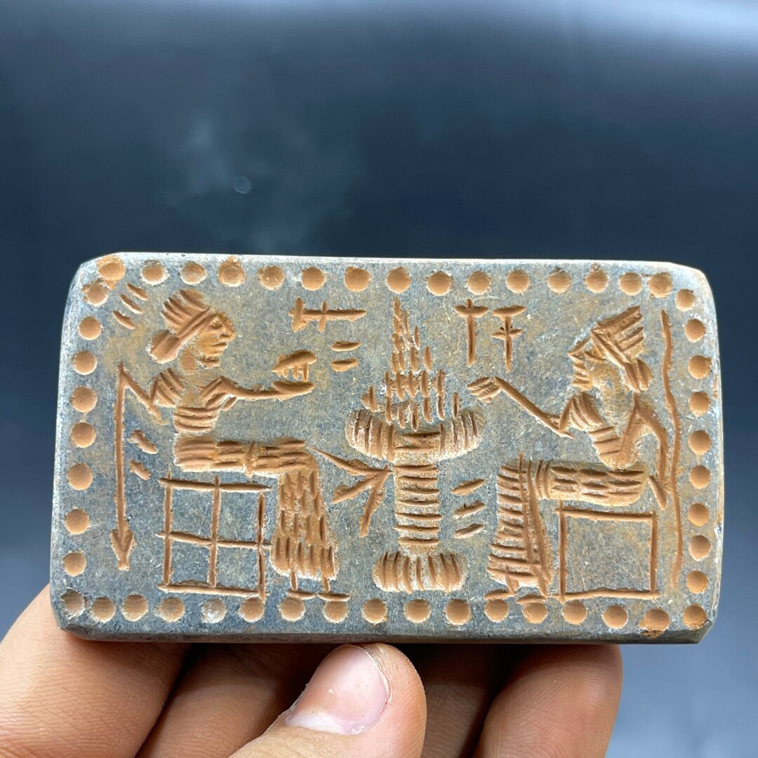 Unique Ancient Near Eastern Civilization Mesopotamia Old Stone Carving ...