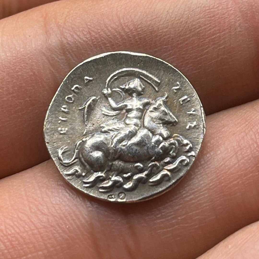 Unique Ancient Roman Greek Bronze Coated Coin in Good Condition - Etsy